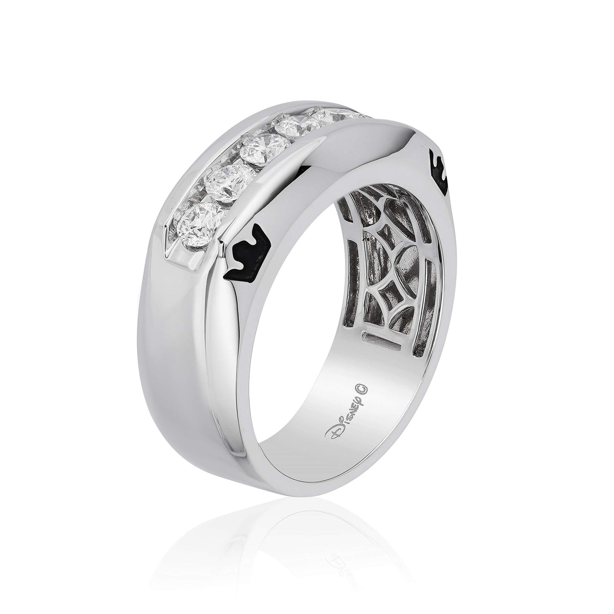 Disney Men's Diamond Ring with 14K White Gold | Enchanted Disney Fine ...